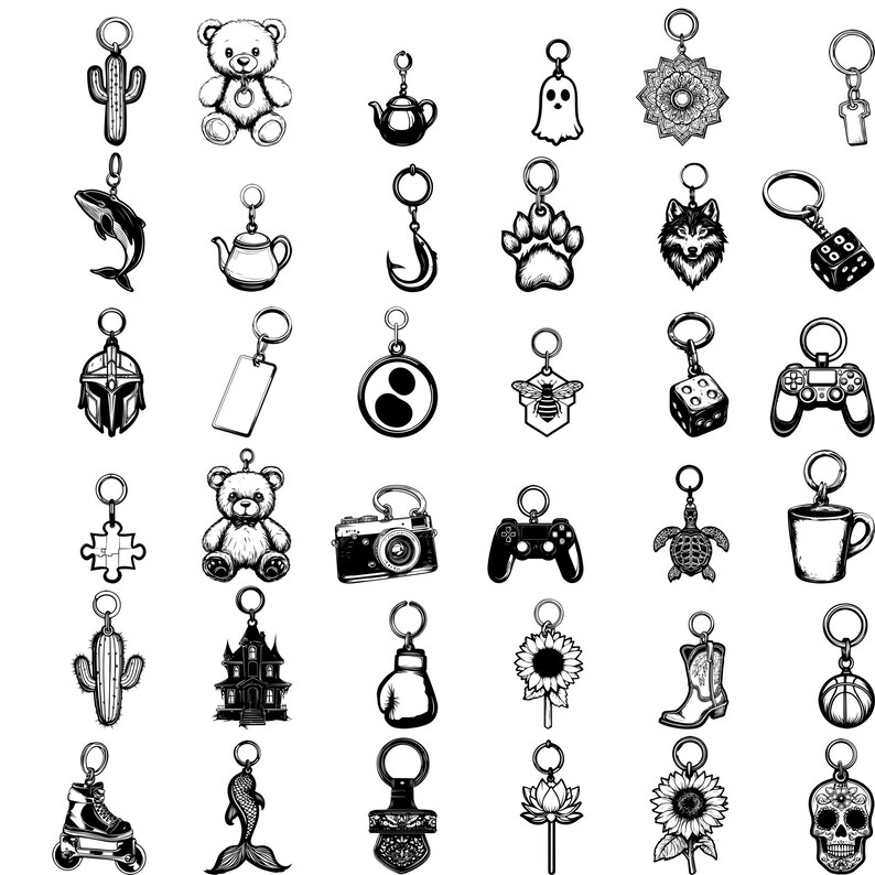 118 Keychain Laser File Svg, Dxf, Eps, Ai, Pdf, Jpg, Png Keychain ...
