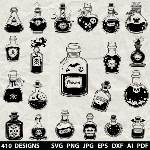 Halloween Poison Bottles - Etsy