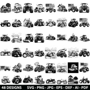 48 Tractors and Farmers Laser Svg, Dxf, Eps, Ai, Pdf, Jpg, Png ...