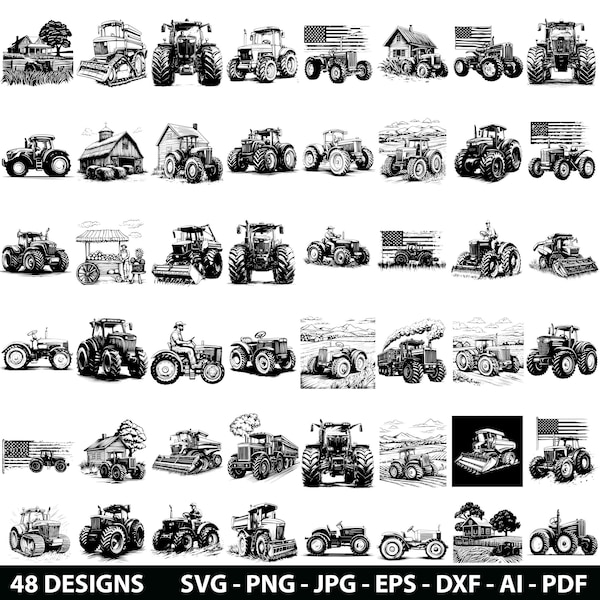 Tractor Stickers - Etsy