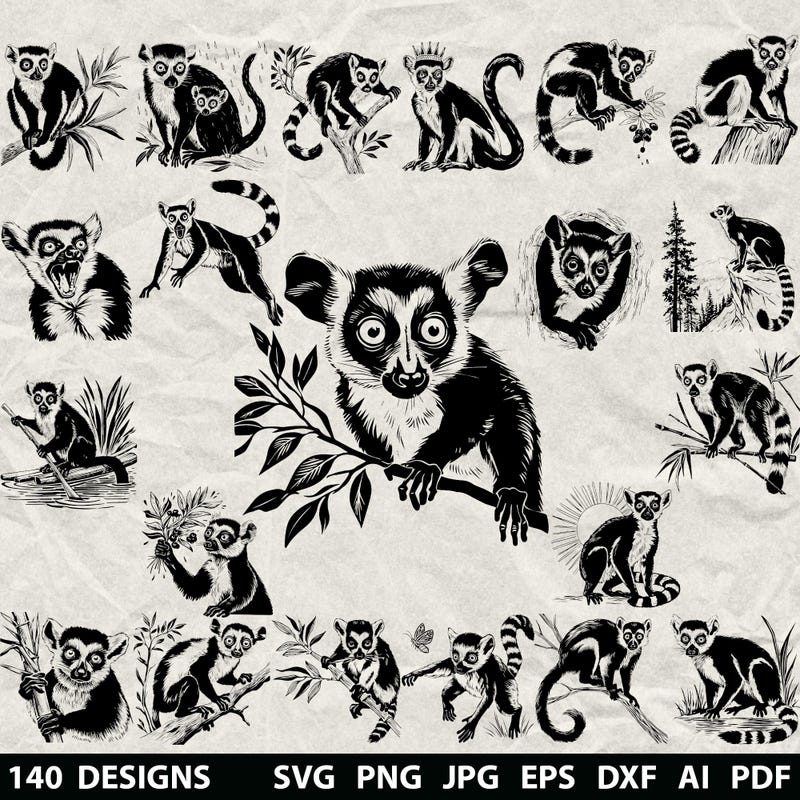 Lemur Print - Etsy