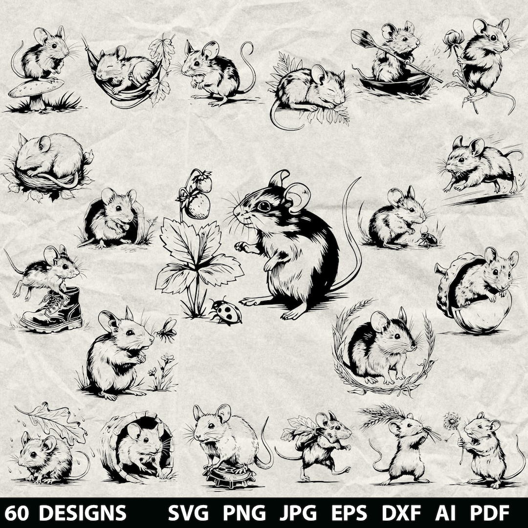 60+ Field Mouse Bundle Svg, Dxf, Eps, Ai, Pdf, Jpg, Png Cute ...
