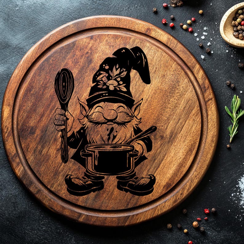 90 Gnome Bundle Svg, Dxf, Eps, Ai, Pdf, Jpg, Png Gnome Grayscale Burn ...