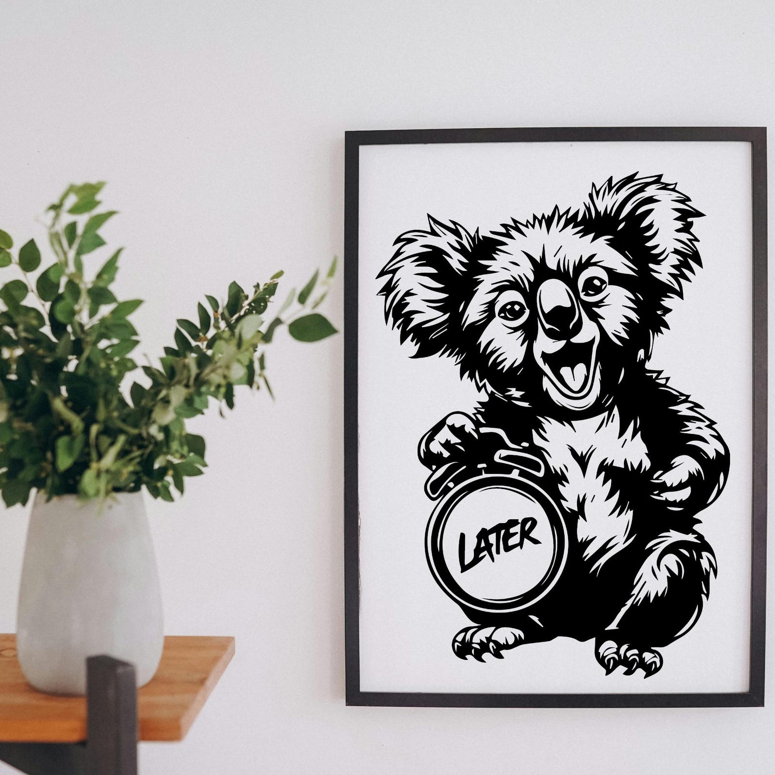 150 Koala Bundle Svg, Dxf, Eps, Ai, Pdf, Jpg, Png Koala Bear Grayscale ...