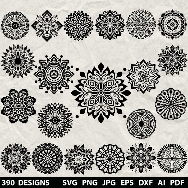 Mandalas Flower Svg - Etsy