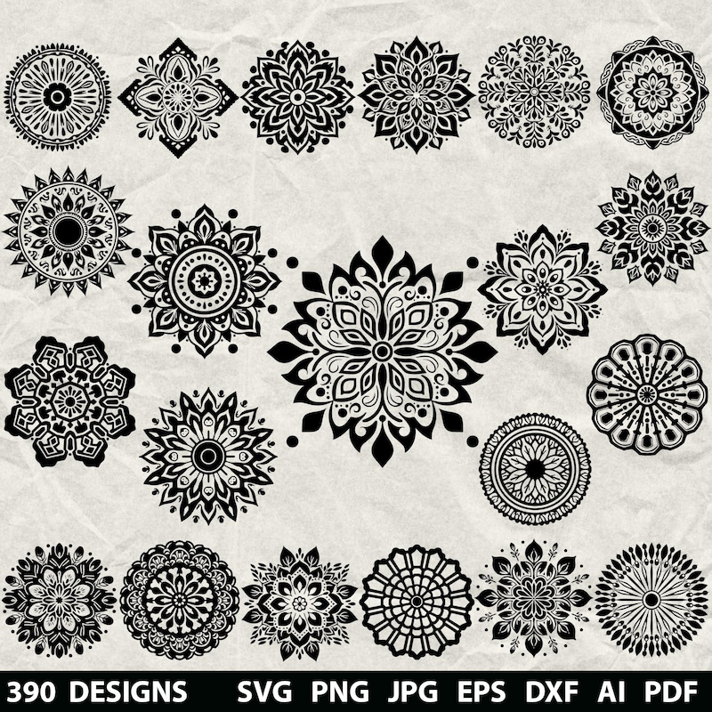 Mandalas Flower Svg - Etsy