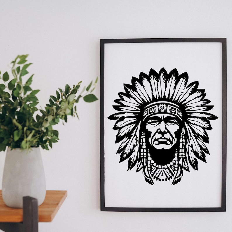 43 Chiefs Native American Laser Svg, Dxf, Eps, Ai, Pdf, Jpg, Png Indian ...