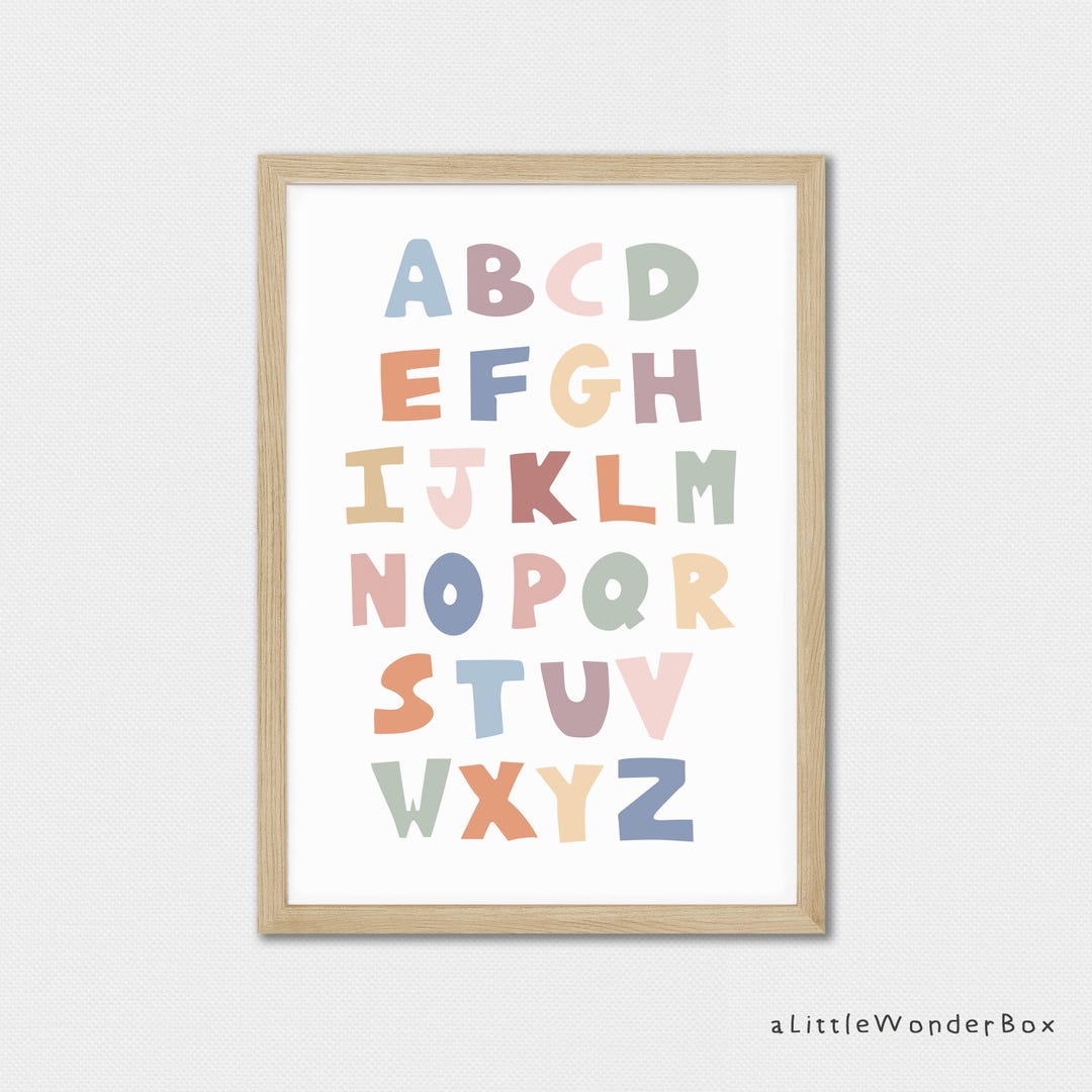 ABC Poster, Educational Alphabet Chart Printable, Homeschool Classroom ...