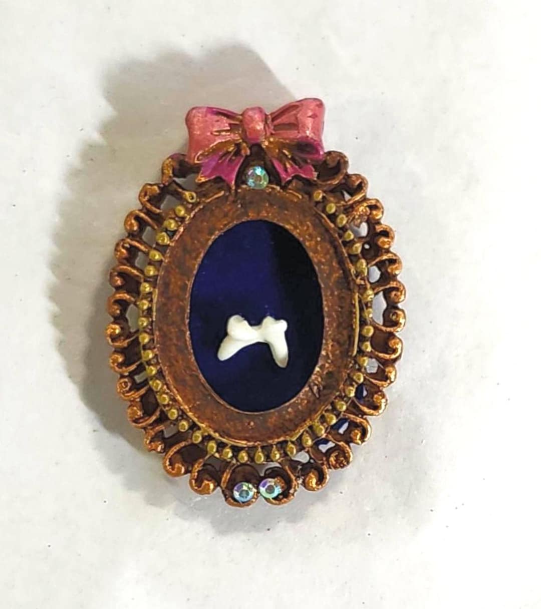 Teenie Tiny Gold Frame With Teeth- Perfect for Nature Lover, Oddities ...