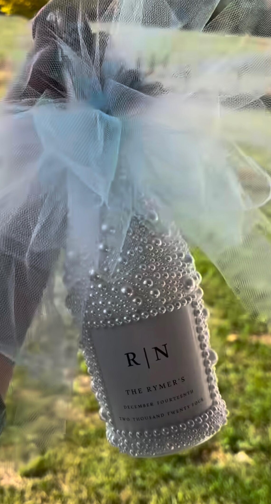 Bedazzled Glass Bottle - Etsy