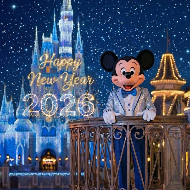 Personalized New Year 2026 Video Greeting - Mickey & Minnie Wish ...