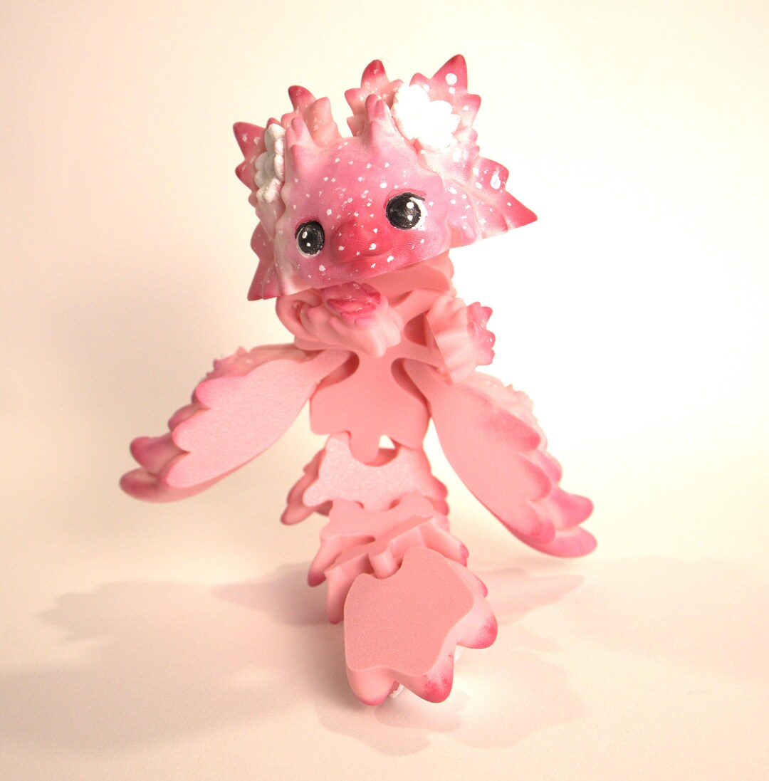 Hand Painted Axolotl Dragon-kosha 3D Print - Etsy