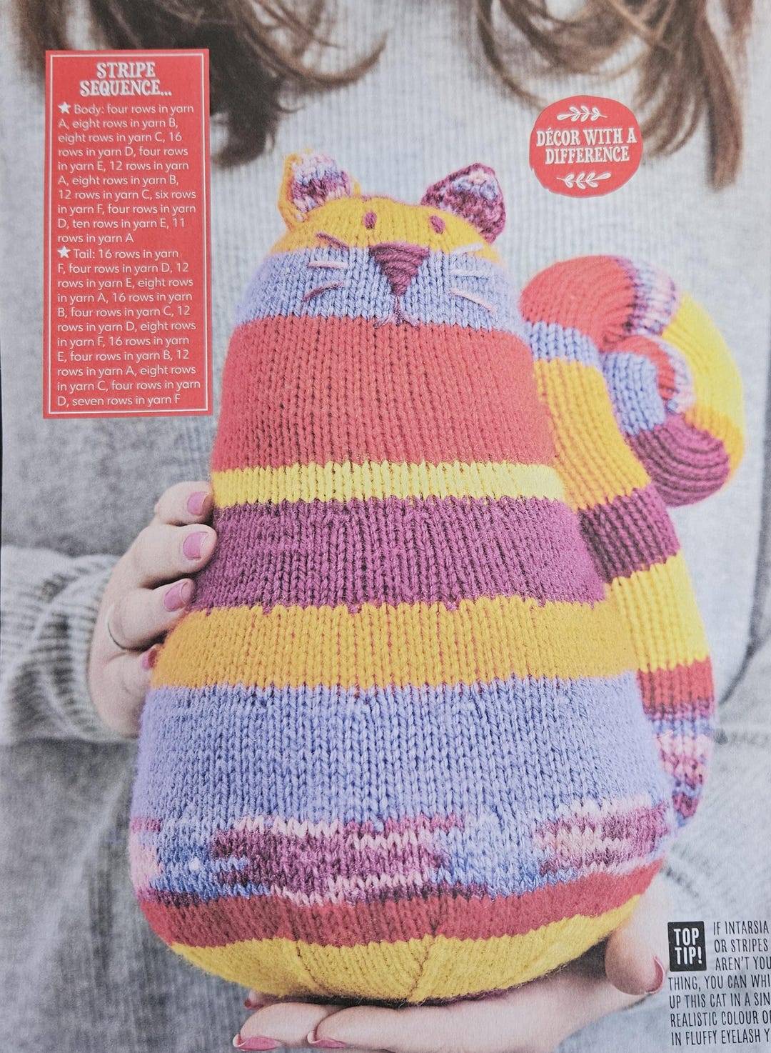 Kitty Cat Door Stop Knitting Pattern - Etsy