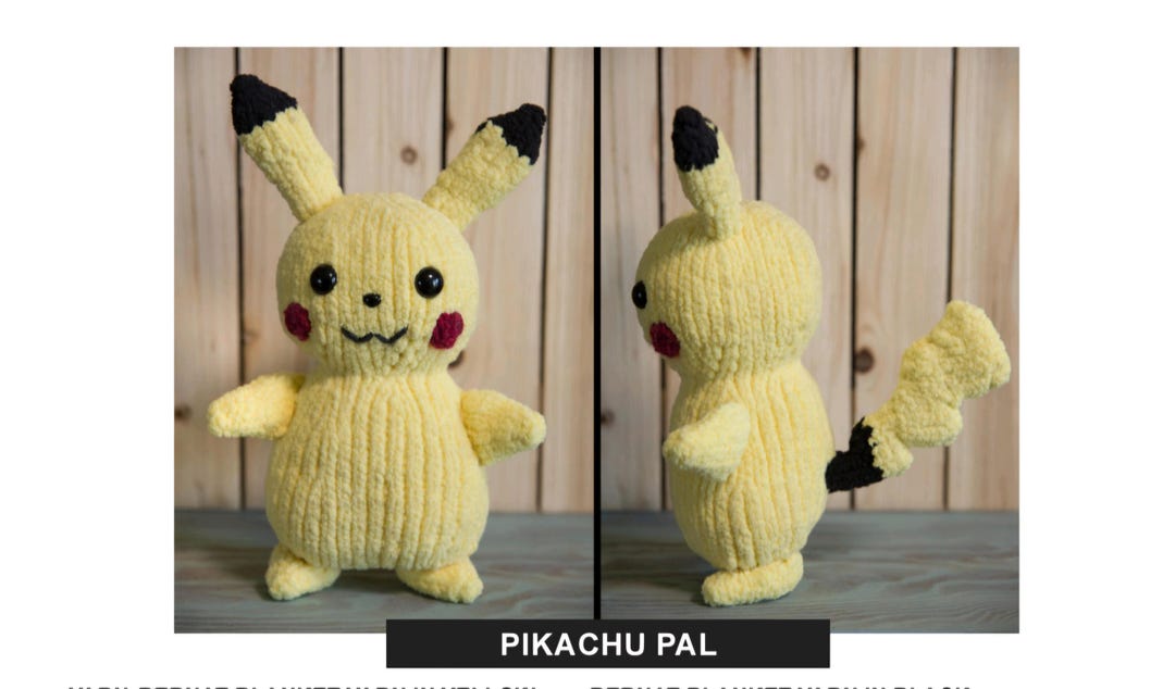 Pikachu Teddy - Etsy