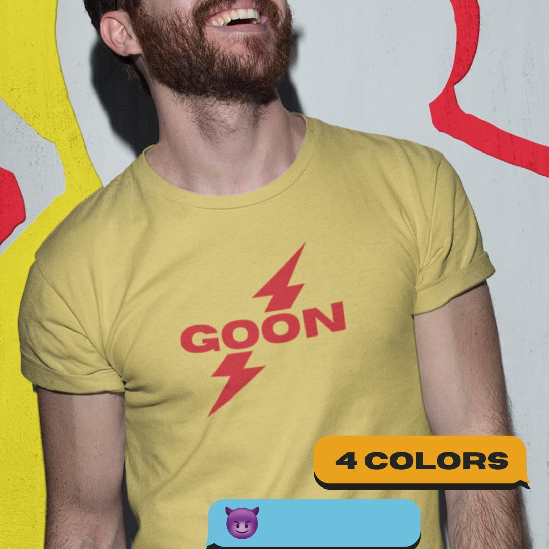 GOON Short Sleeve Tee - Gay Poppers Tshirt - Gooner Funny LGBT Shirt ...