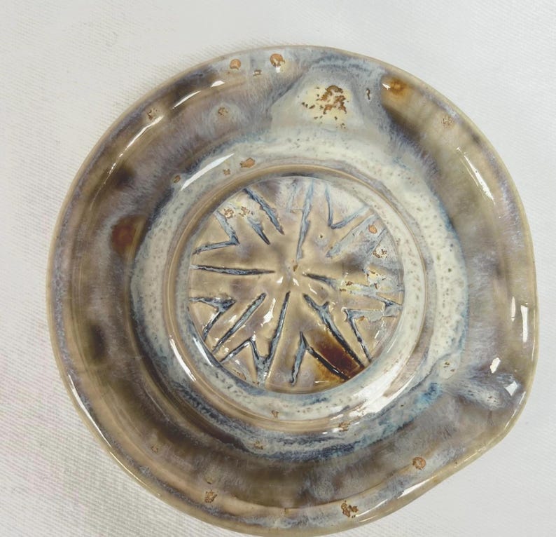 Handmade Ceramic Lemon Squeezer | Lemon Juicer | Blue Speckled ...