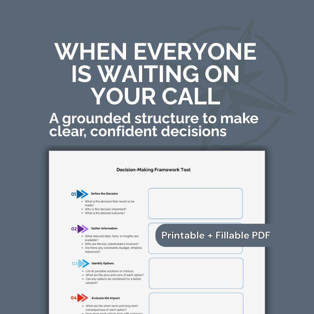 Decision-making Framework | Clarify Options, Risks and Authority ...
