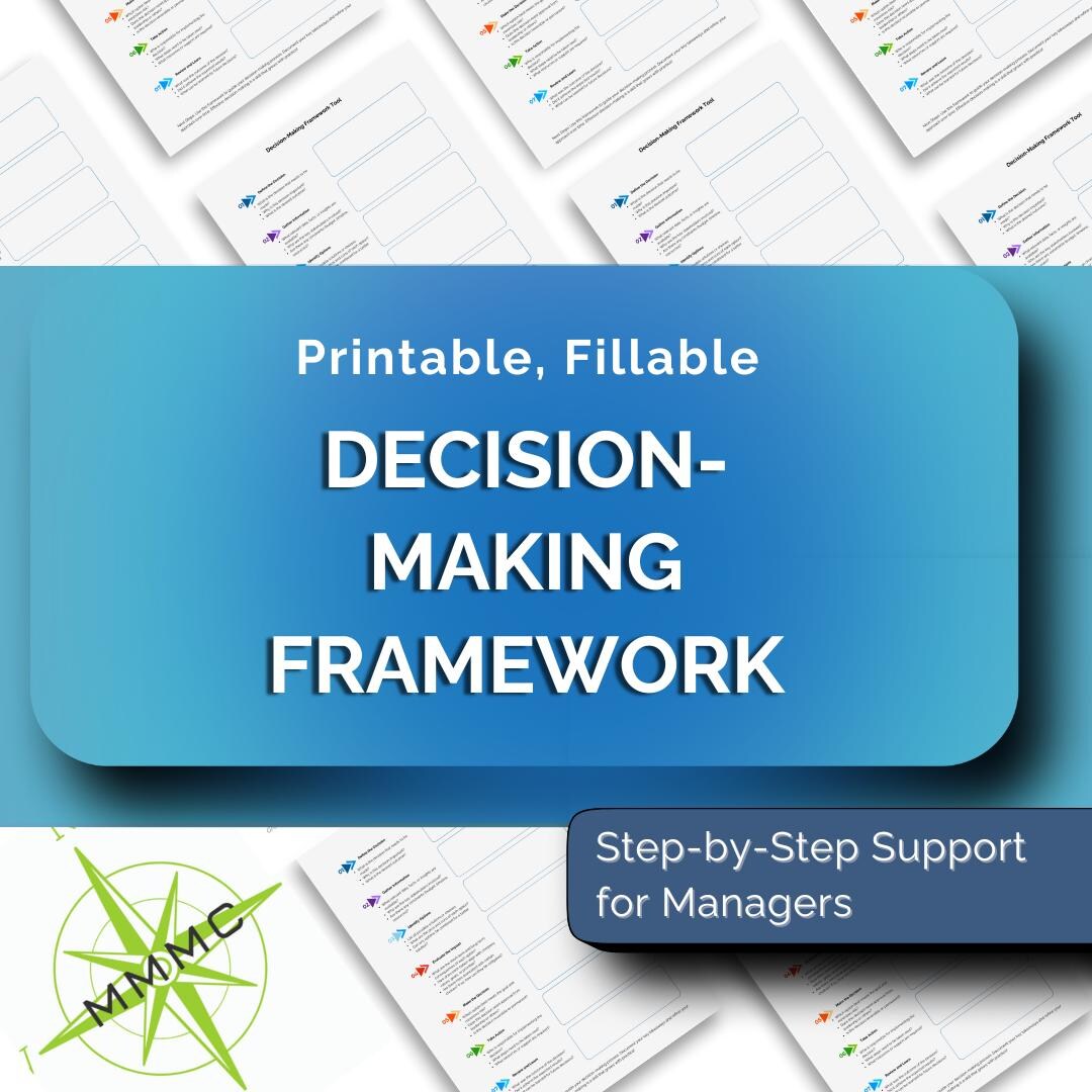 Printable Decision-making Framework, Leadership Strategy Tool, Step-by ...