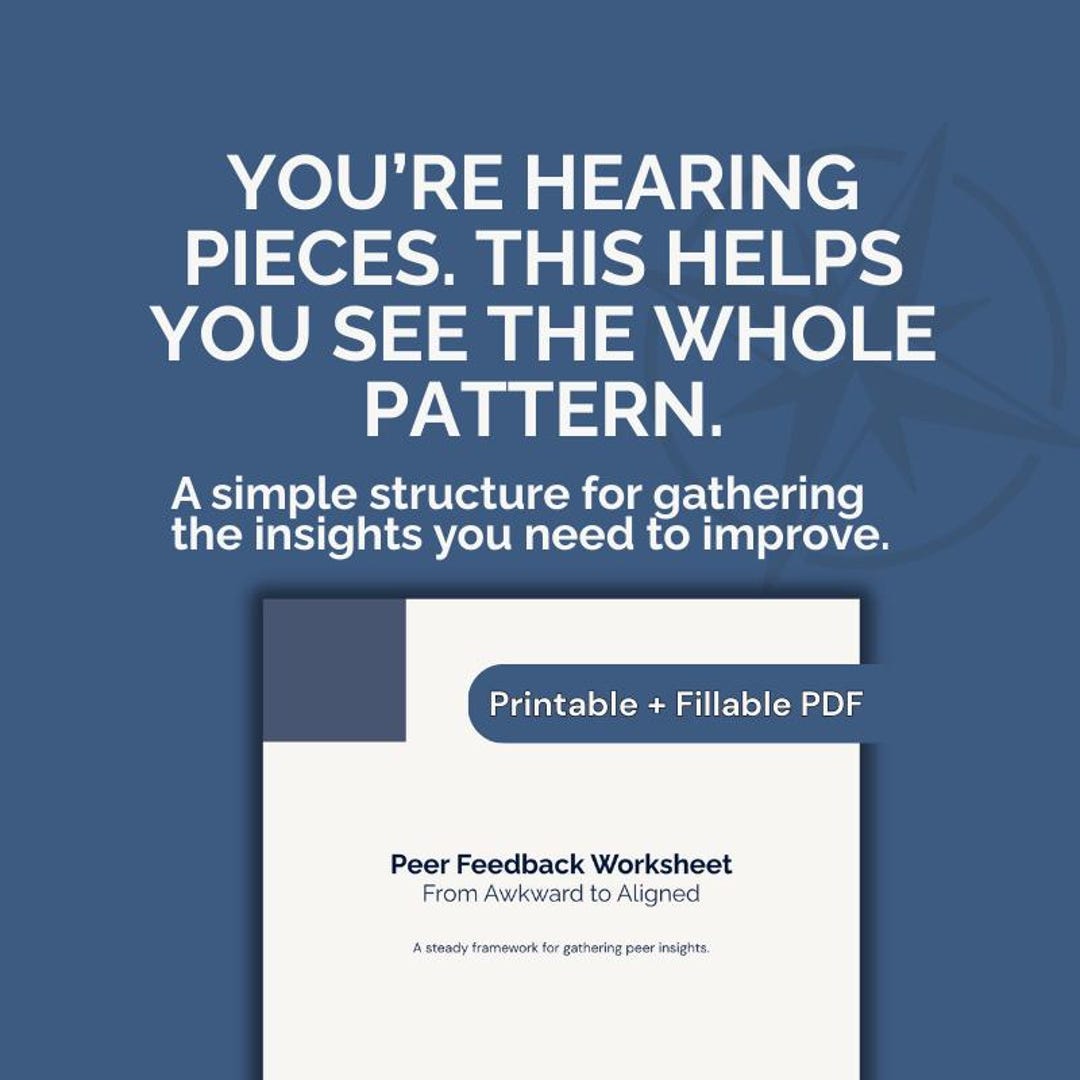 Peer Feedback Worksheet for Managers | Gather Honest Input | Printable ...