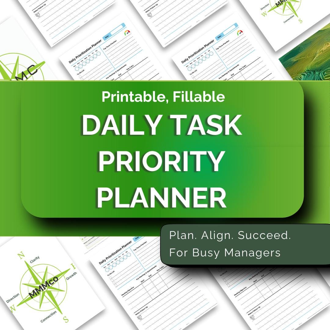 Daily Task Prioritization Planner, Printable Productivity & Goal ...