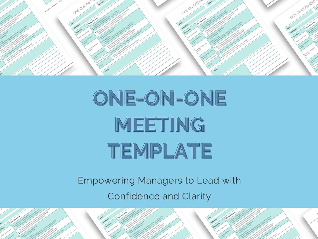 Printable, Fillable, One-on-one Meeting Template, Manager Coaching ...