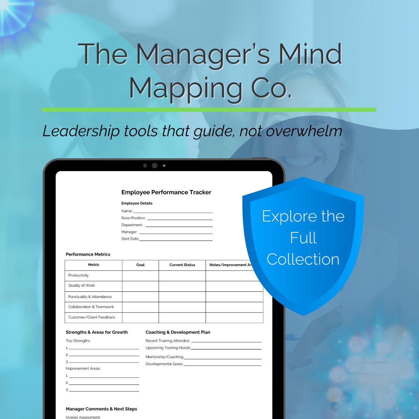 Employee Performance Tracker, Excel Team Review Database, Fillable ...
