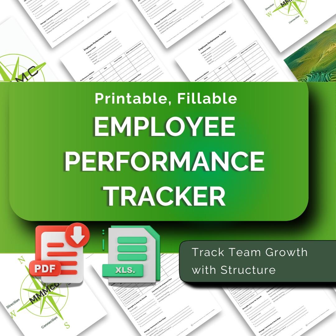 Employee Performance Tracker, Excel Team Review Database, Fillable ...