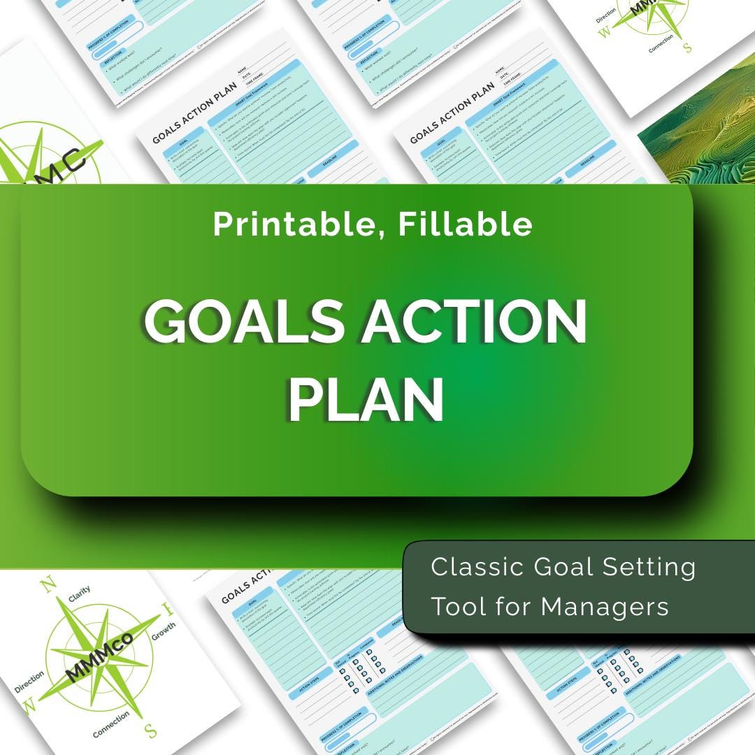 Clear, Structured, Goal Setting Template, Printable Planning Tool ...