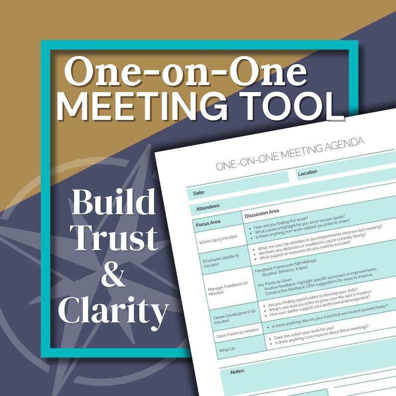 One-on-one Meeting Toolkit | Manager Template for Employee Check-ins ...