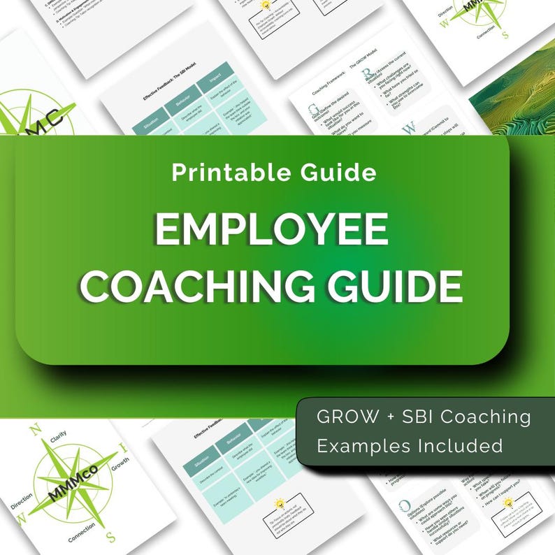 Employee Coaching Guide, Printable Team Development & Feedback Toolkit ...