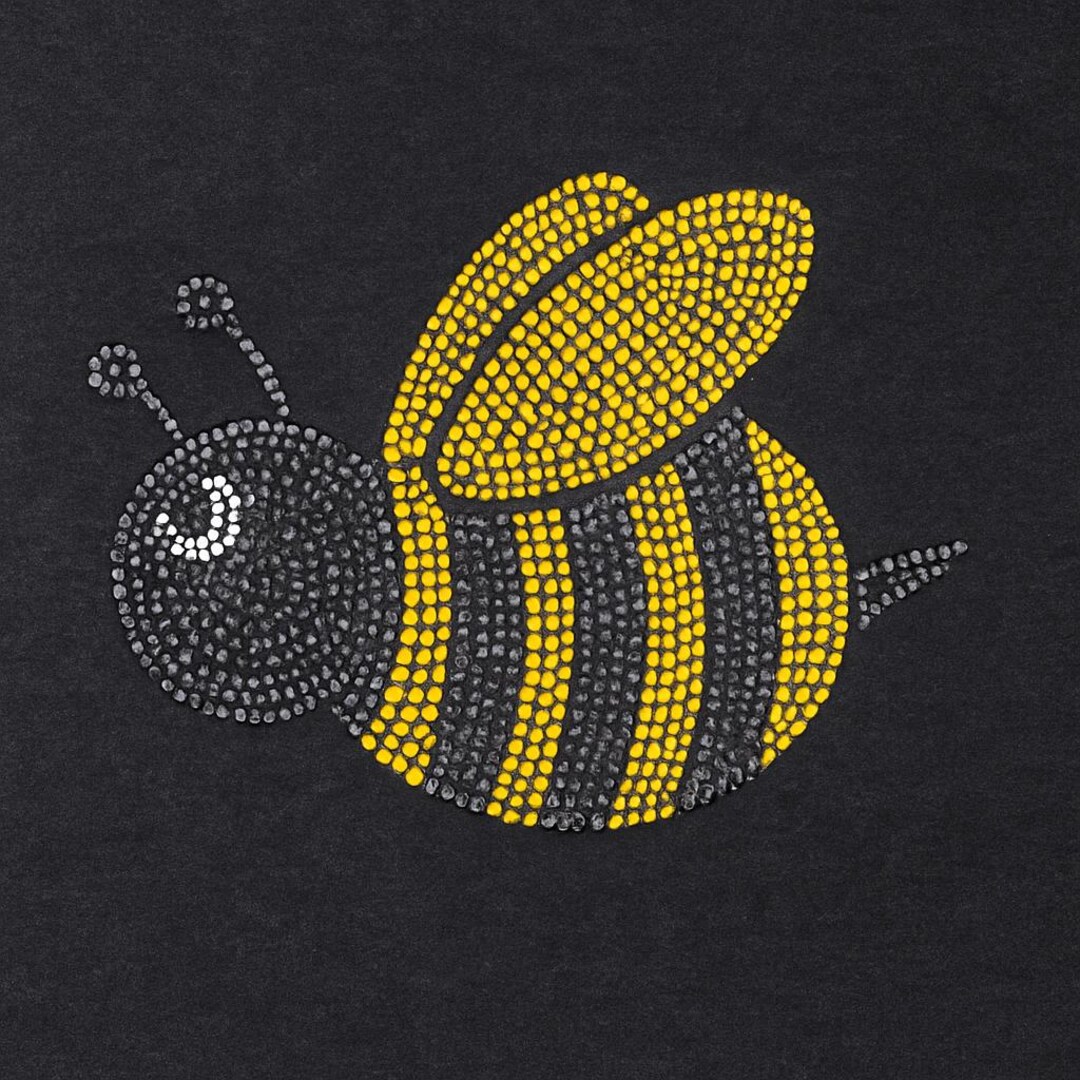 Bee Rhinestone Template – SS8 PDF | A4 Size Grid Design | Crystal ...