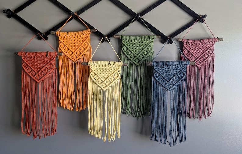 Cute Macrame Wall Art | 33 Color Options | Modern Boho Decor | Unique ...