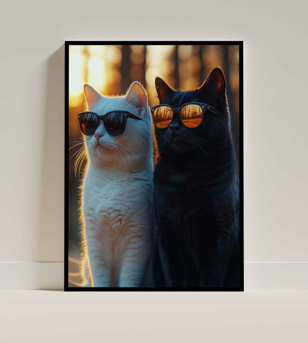 Stylish Cats | Cats | Poster | Poster | for Print | to Print | Art ...