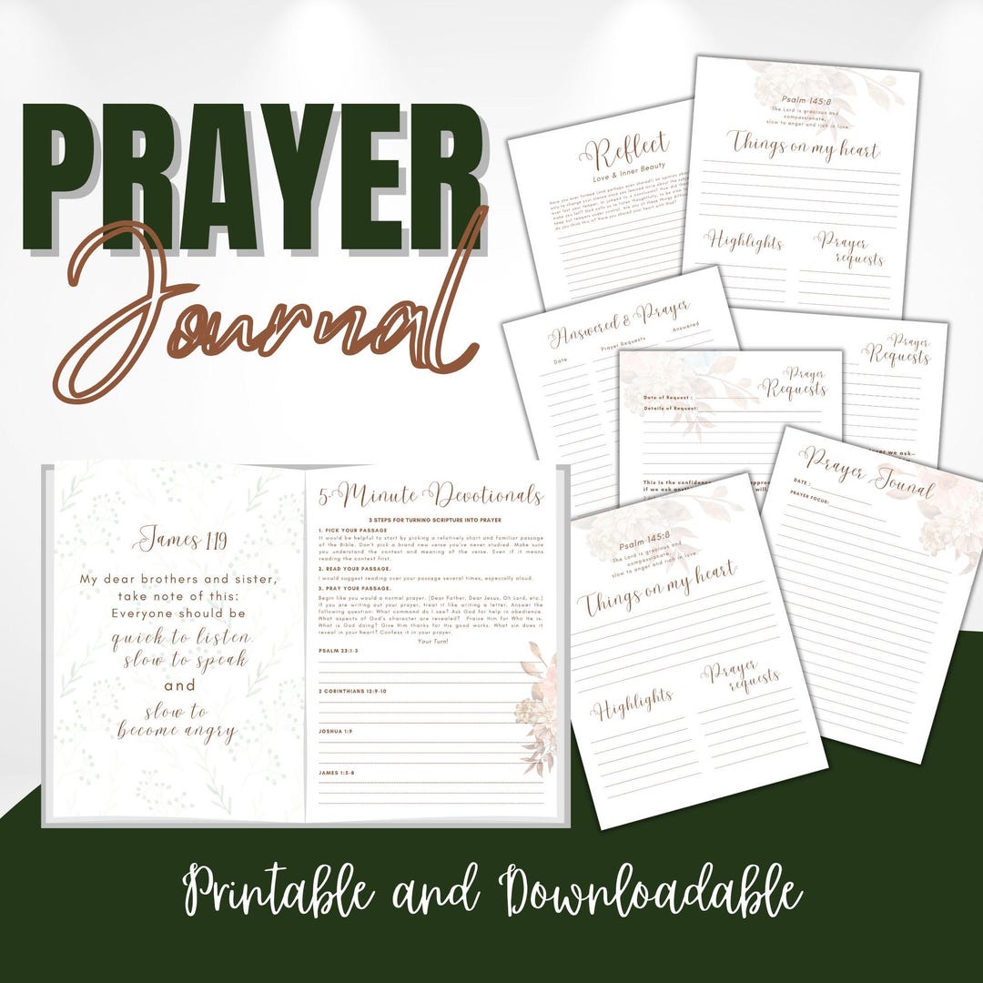 Prayer Journal | Bible Study Guide | Gratitude Journal | Digital Bible ...