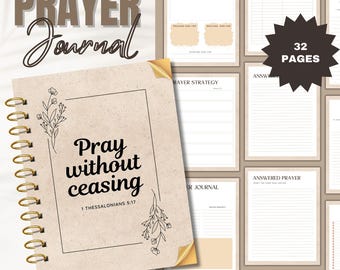 Prayer Journal Printable | Bible Study Guide | Gratitude Journal ...
