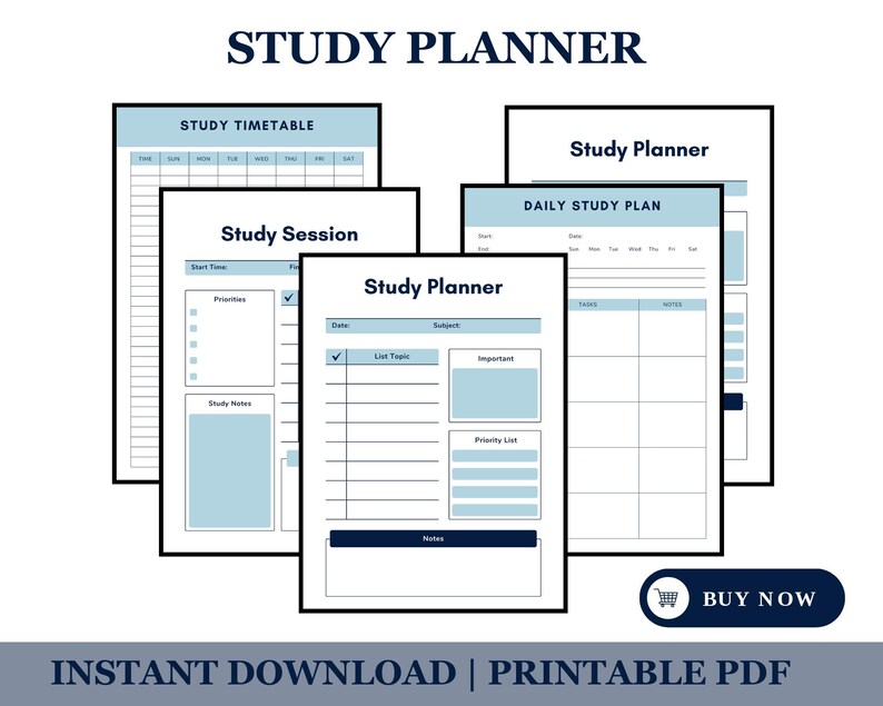 Study Planner, Student Planner, Study Organizer, Academic Planner ...