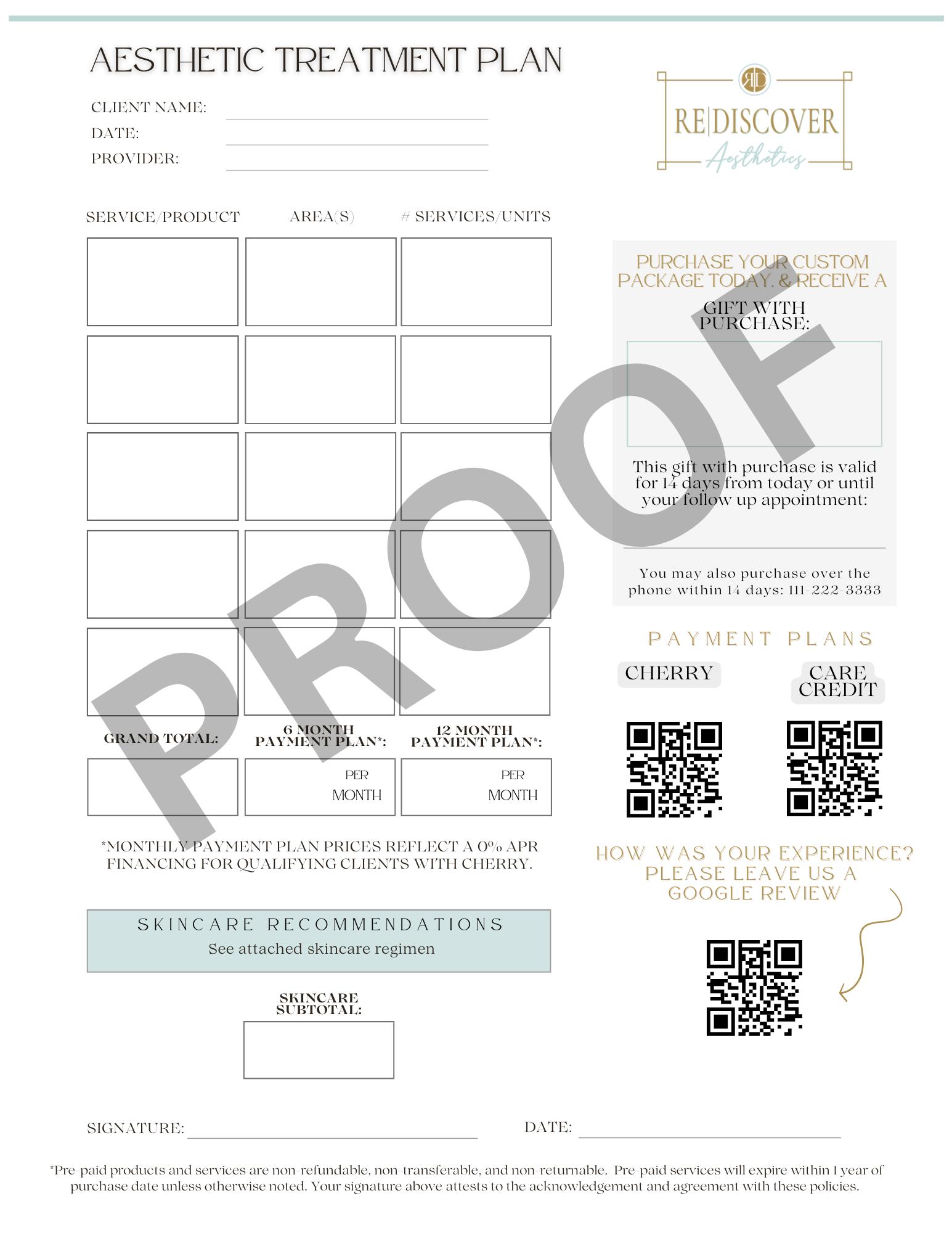 Med Spa Consultation Forms/packet- Editable Canva Template - Etsy
