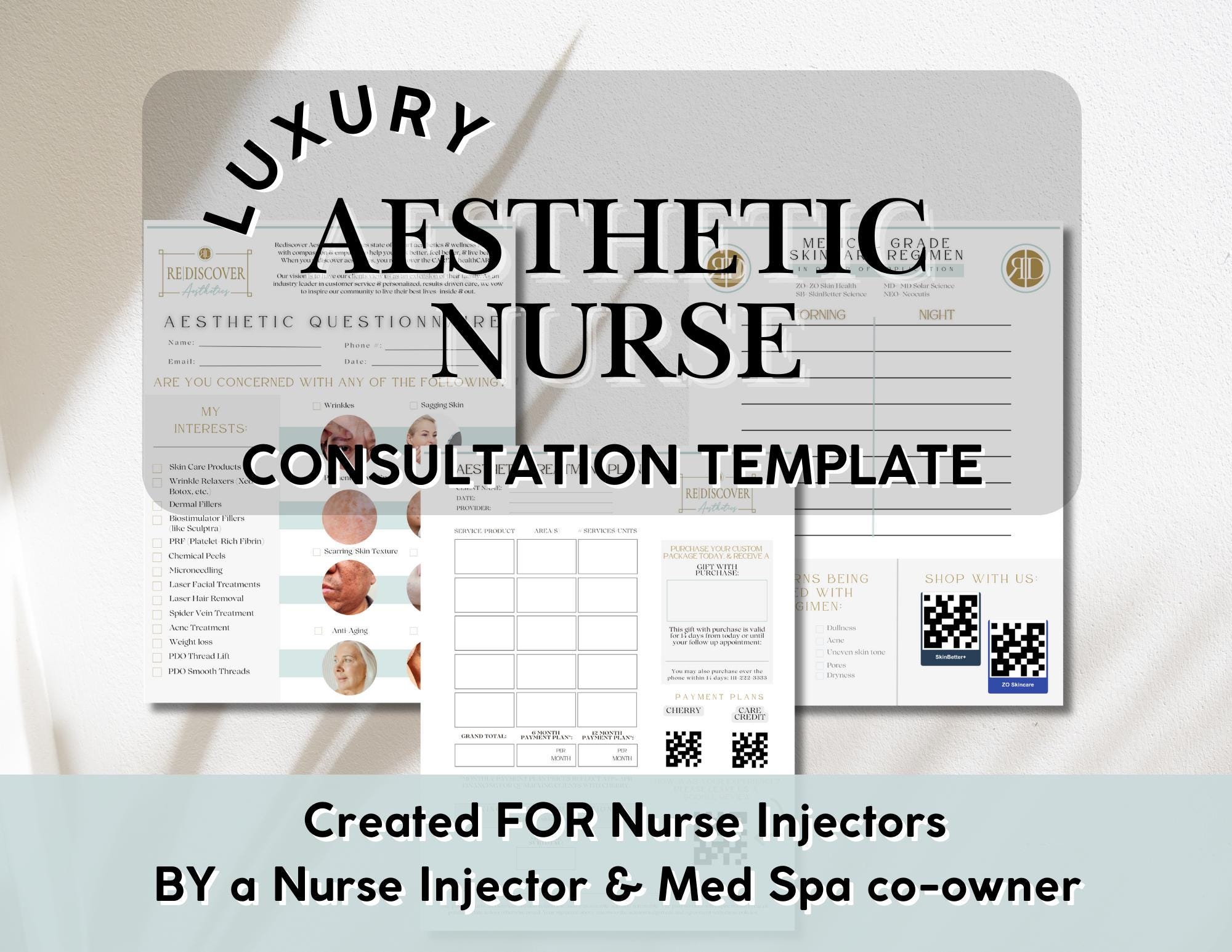 Med Spa Consultation Forms/packet- Editable Canva Template - Etsy