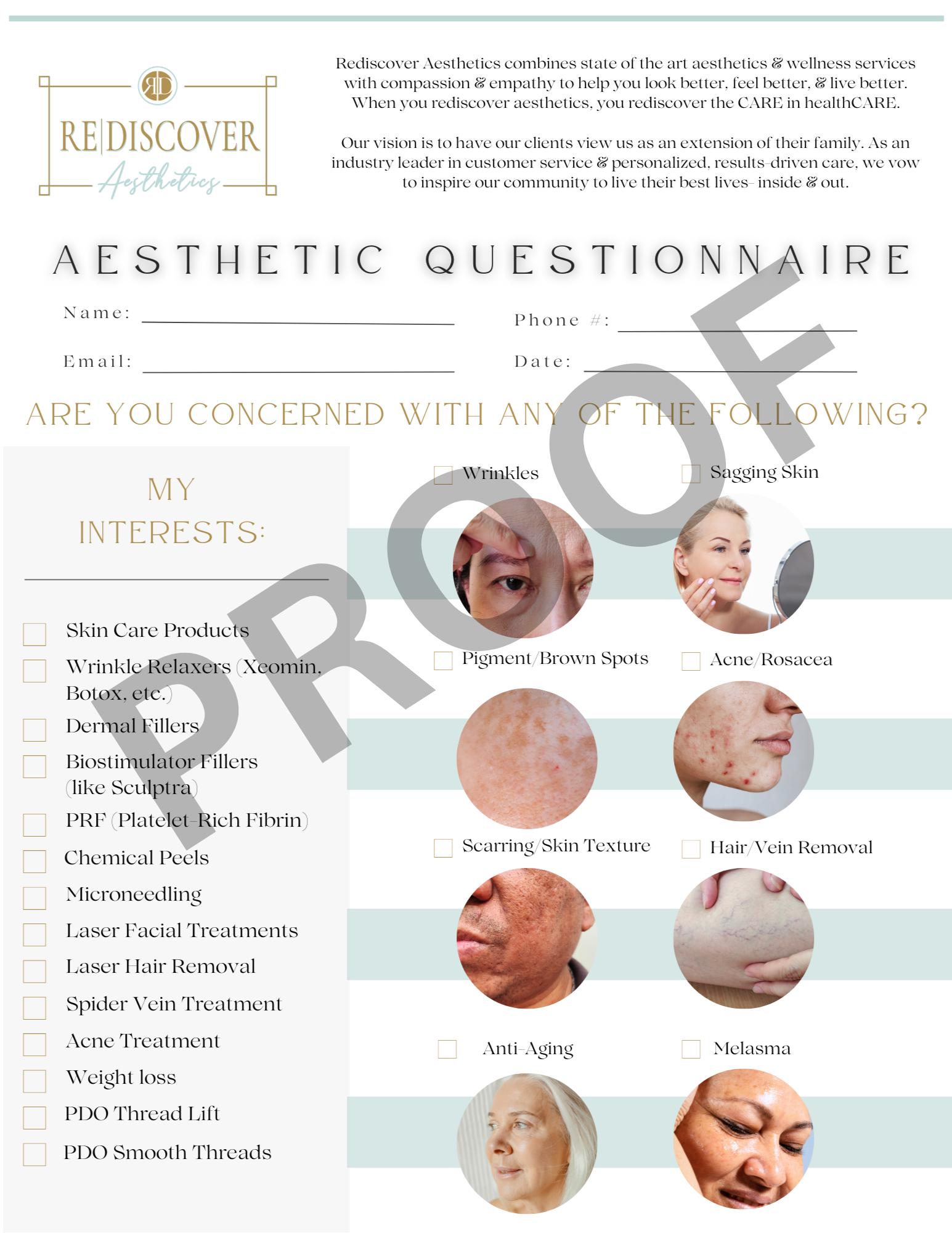 Med Spa Consultation Forms/packet- Editable Canva Template - Etsy