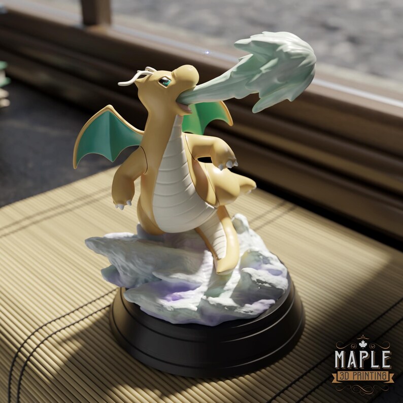 Pokemon 3D Filament Print (ONE COLOR, WHITE) - Dragonite Diorama by ...