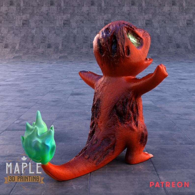 Pokemon Resin Print - Halloween Charmander by Maple 3D Printings - Etsy