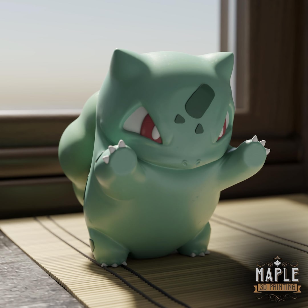 Pokemon 3D Filament Print - Bulbasaur Window by Maple 3D Printing - Etsy