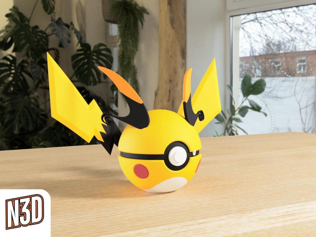 3D Printed Pokémon Pokéball Character-themed Collectible Mega Raichu by ...