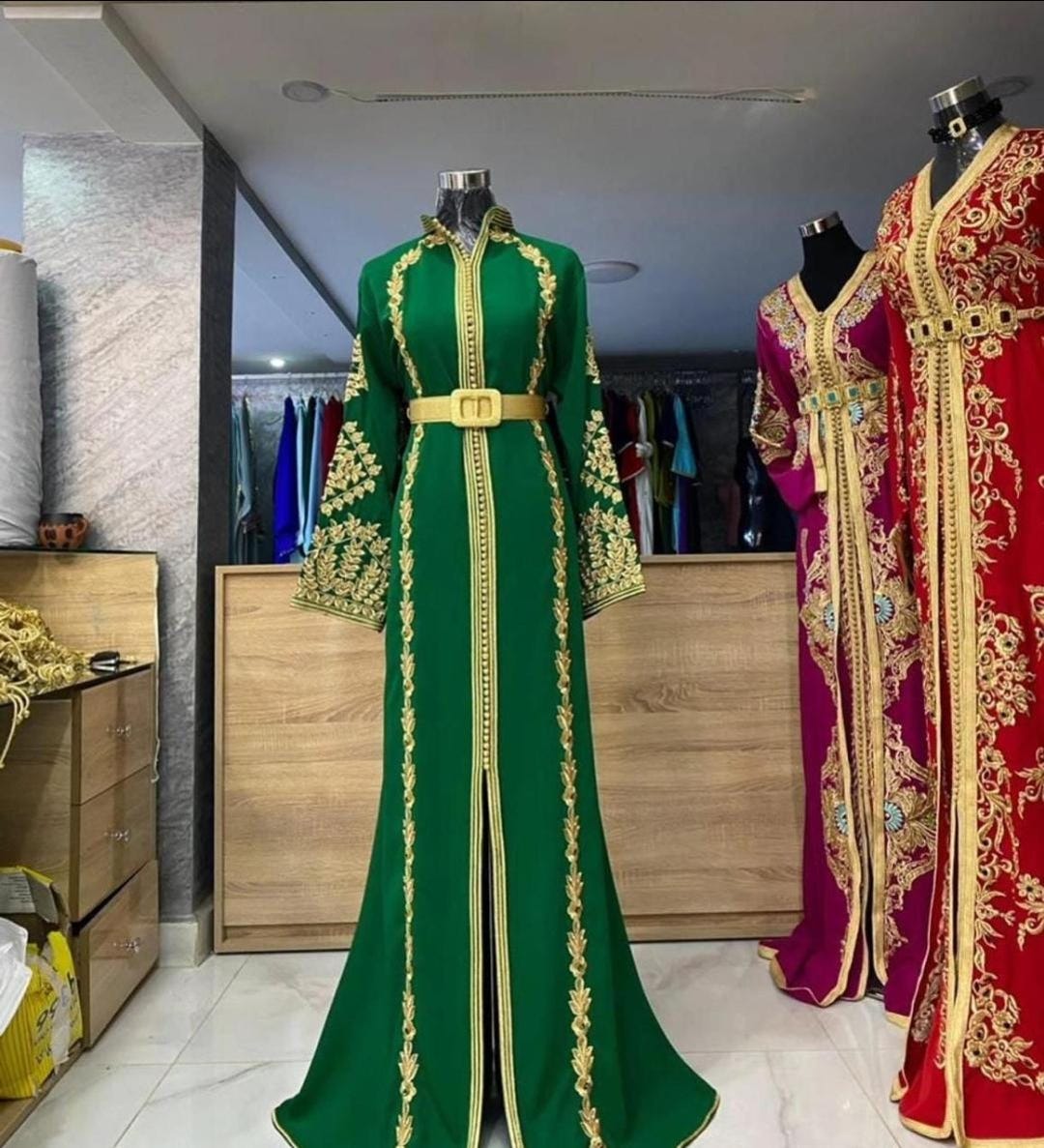 7 Styles Moroccan Takchita Dress, Blane Bl Royal Caftan for Women ...