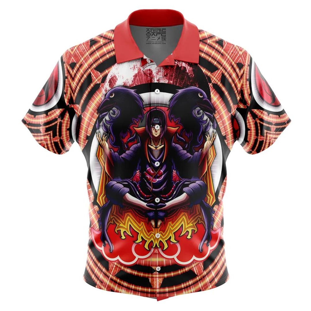 Trippy Uchiha Itachi Nrt Button up Hawaiian Shirt - Etsy