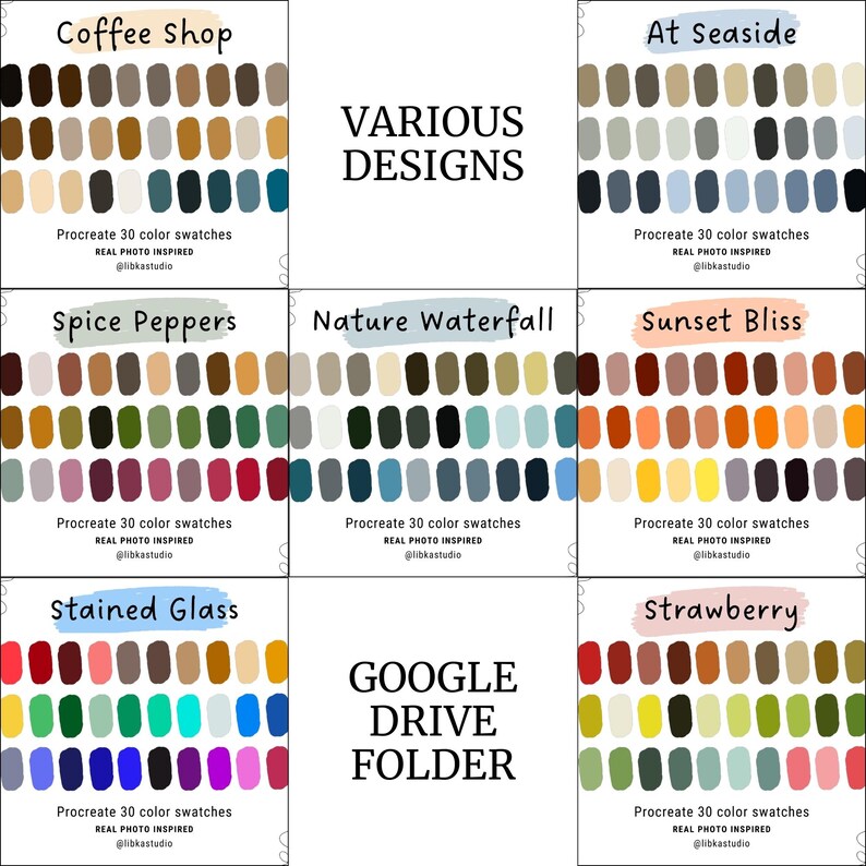 Procreate Color Palettes: Whole Shop Swatches Bundle (digital Download ...