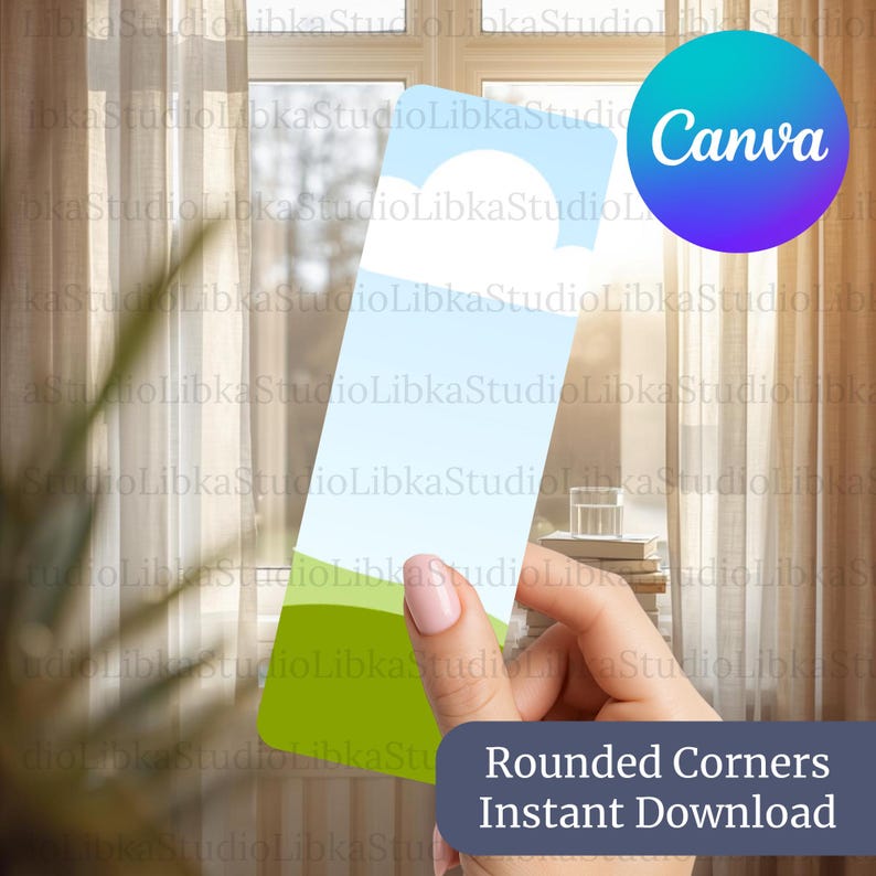 Editable Canva Mockup Template - Bookmark, Drag&drop 2x6" Bookmark ...