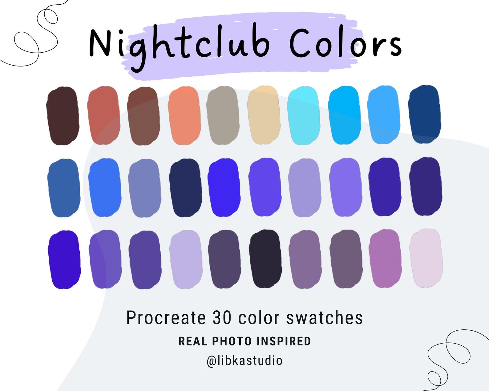 Procreate Swatches 30 Colors | Digital Art Palette HEX Codes | iPad ...