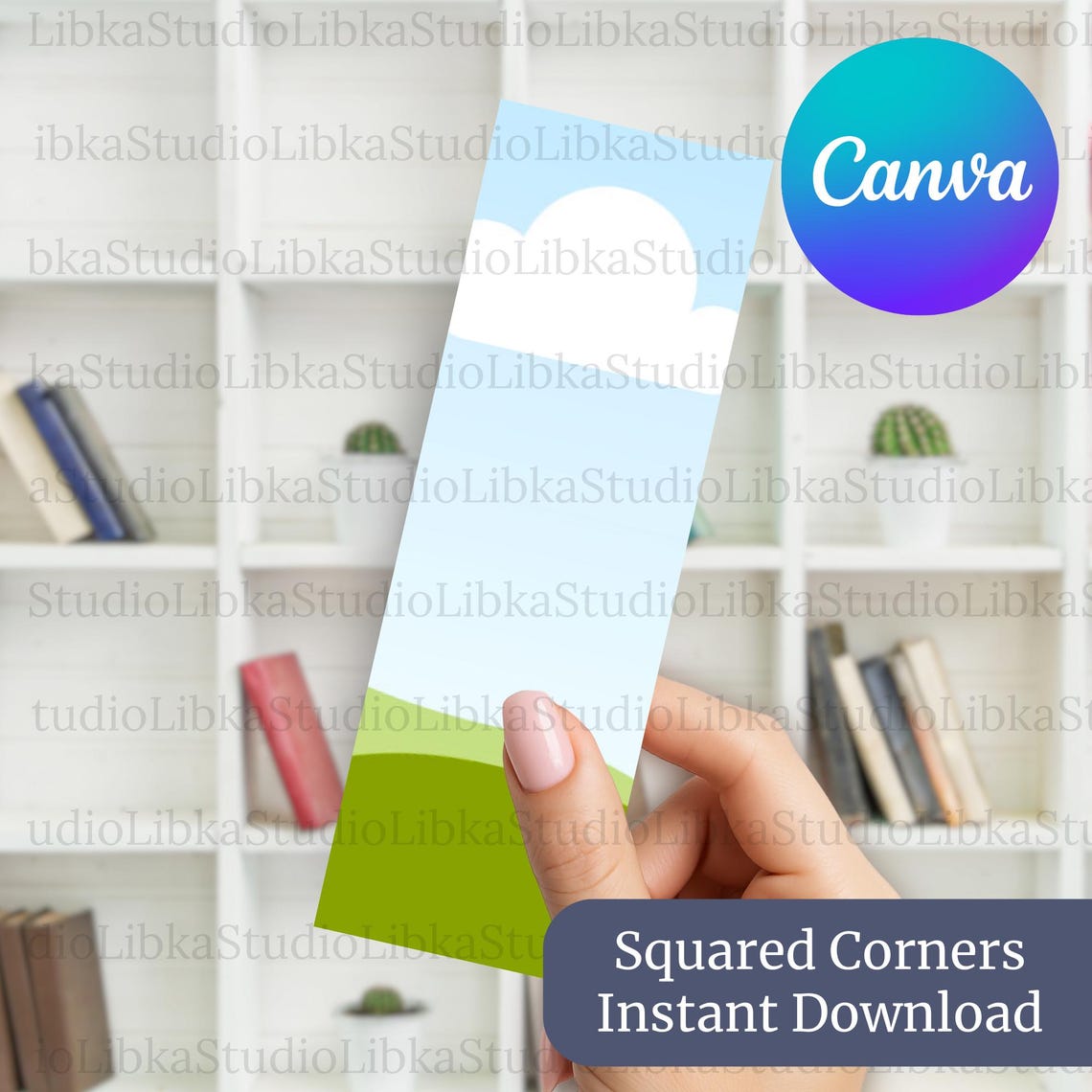 Editable Canva Mockup Template - Bookmark, Drag&drop 2x6" Bookmark ...