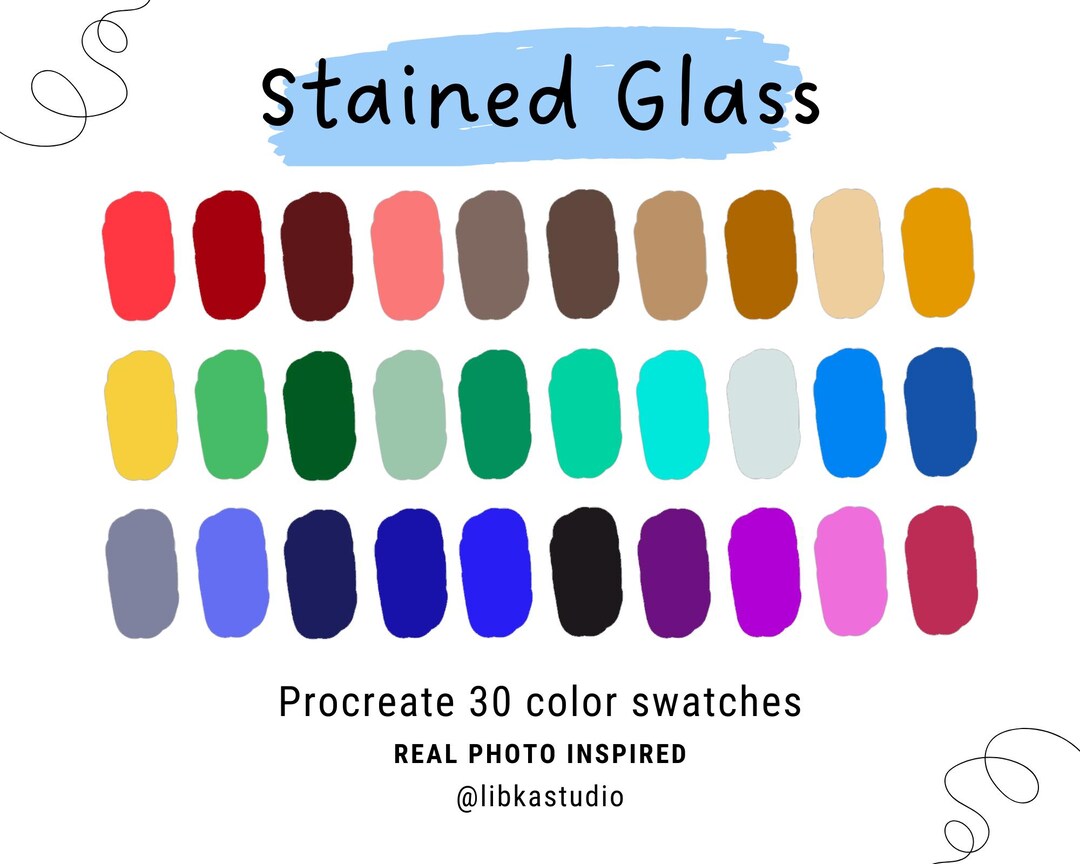30 Vibrant Procreate Swatches | HEX Codes Digital Art Palette | iPad ...